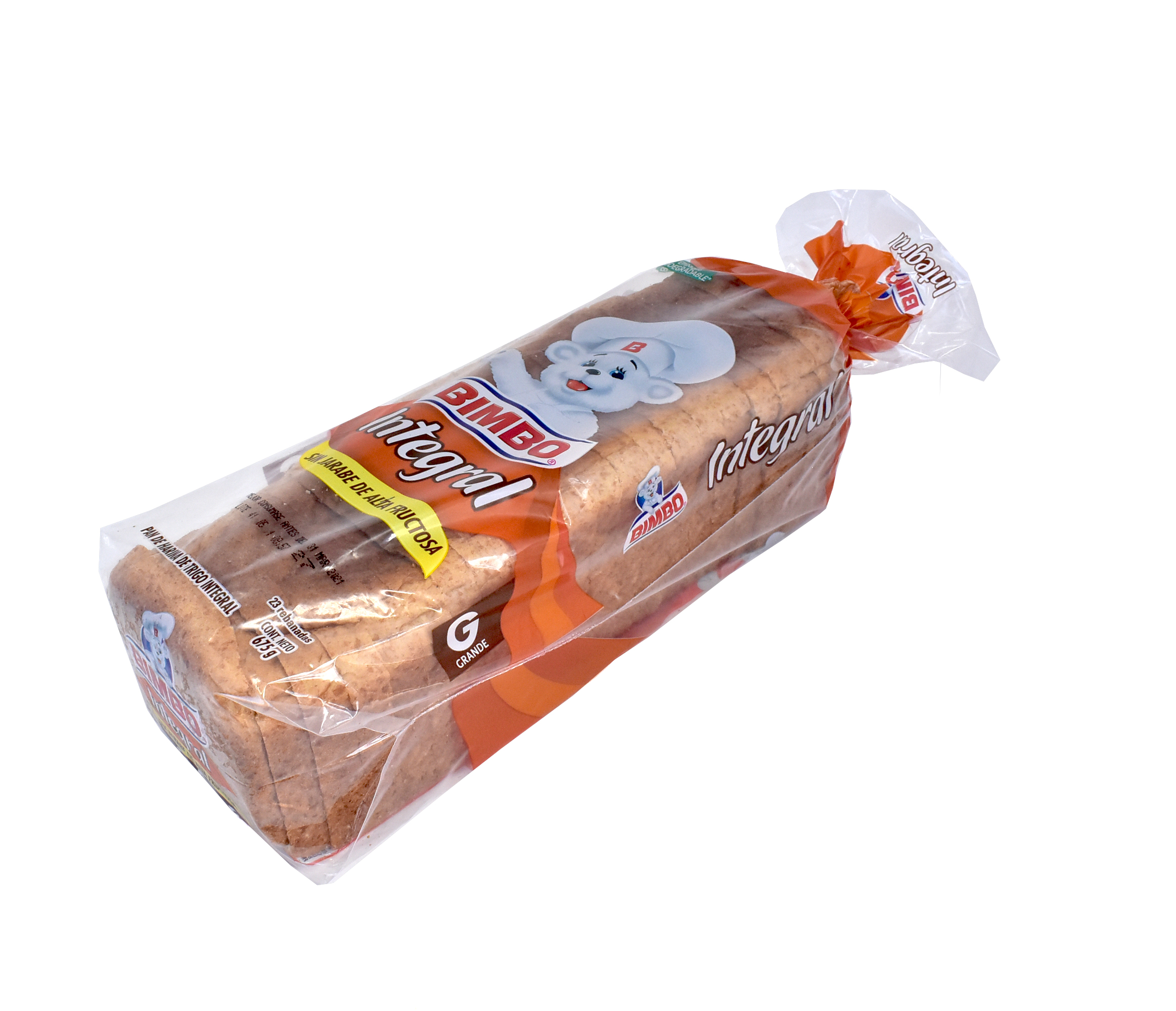 Desayuno: PAN DE CAJA BIMBO INTEGRAL 675gr.